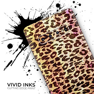 DesignSkinz Vibrant Striped Cheetah Animal Print Protective Vinyl Decal Wrap Skin Cover Compatible with The Samsung Galaxy S20 (Screen Trim & Back Glass Skin)