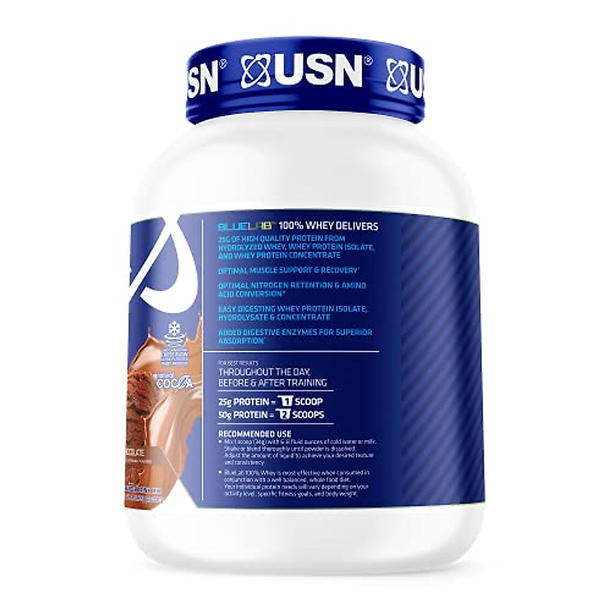 USN Supplements USN Supplements BlueLab 100 Percent Whey Protein Powder Molten Chocolate - Keto Friendly, Low Carb and Low Calorie, 4.5 Pound (Pack of 1), B01LCWIJJ8