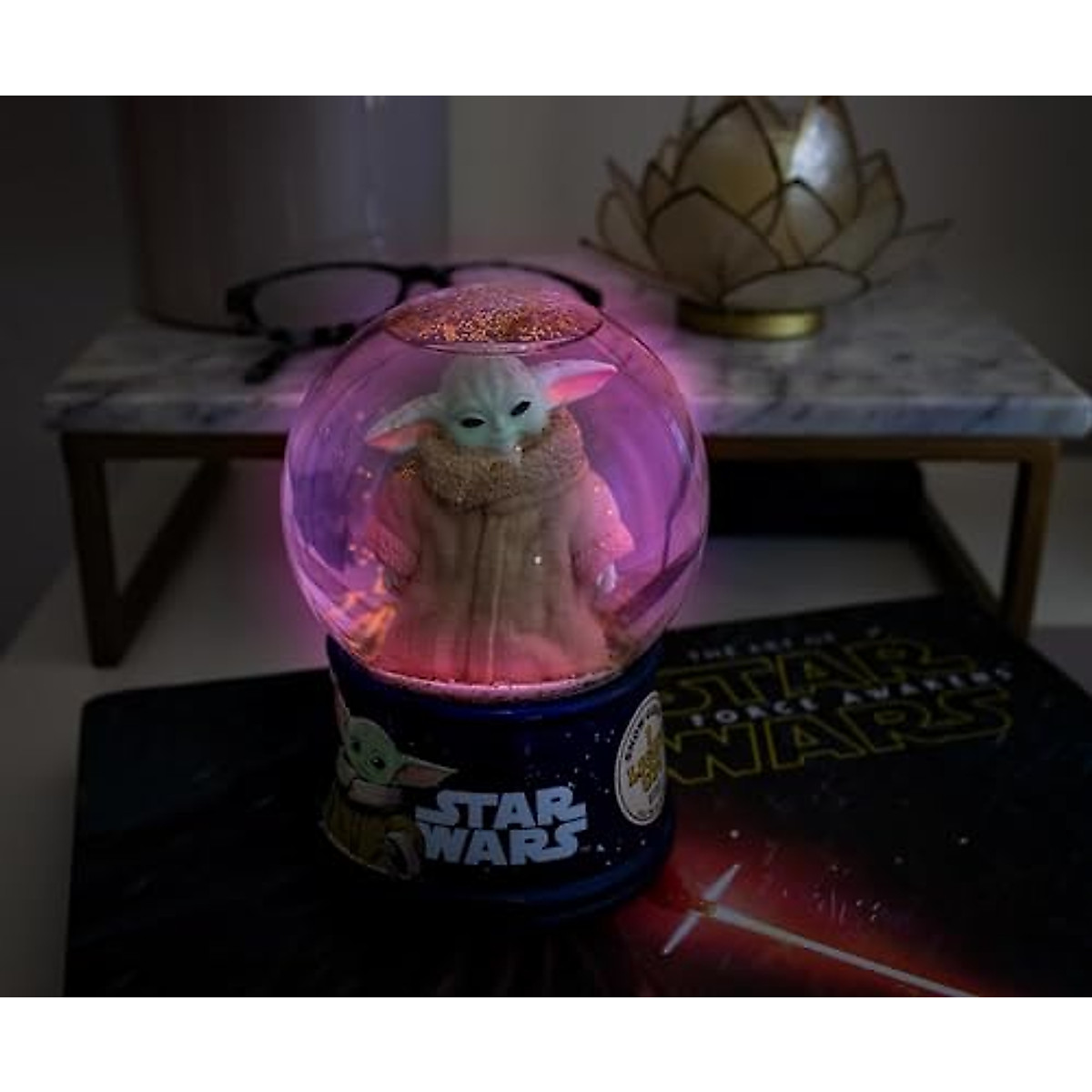 Silver Buffalo Star Wars The Mandalorian Child Light Up Snow Globe, 100mL