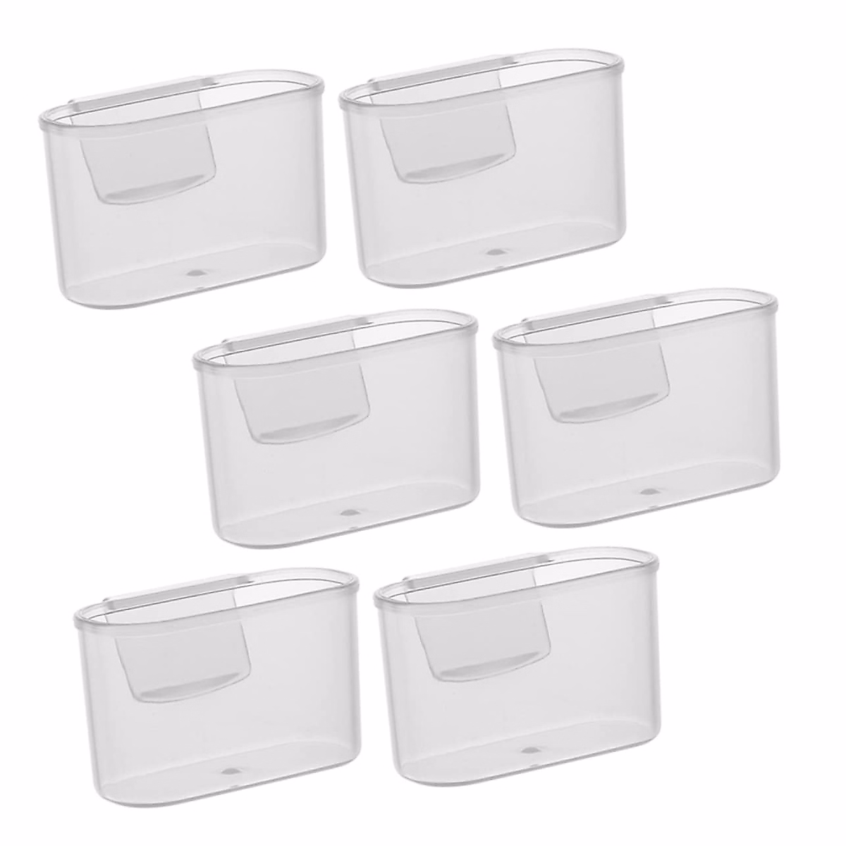FUNOMOCYA 6Pcs Refrigerator Side Box Clip Storage Containers Small Hanging Sauce Organizer for Fridge Space Saving Fridge Bins for Condiments Kitchen Organizer