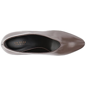 Via Spiga Women's Baran Block Heel Pump, Bark Leather, 5 M US