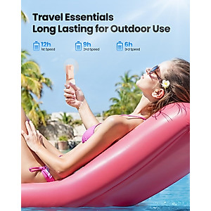 Gaiatop Portable Handheld Fan, Cute Clouds Mini Slide Fan, 3 Speed USB Rechargeable Small Hand Fan, Lash Makeup Pocket Personal Fan, Beach/Travel Essentials Summer Cooling Gifts for Women Girls Pink