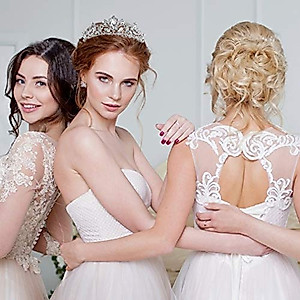 Didder Silver Tiaras for Women Bridal Tiara, Crystal Tiaras and Crowns for Women Princess Tiaras for Girls Birthday Crown for Prom Wedding Party Halloween Costume Hair Accessories Christmas Gift