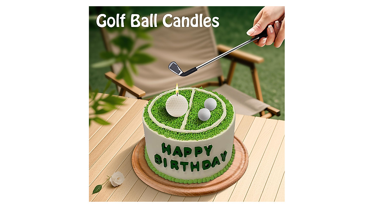 Golf Ball Birthday Candles for Themed Celebrations