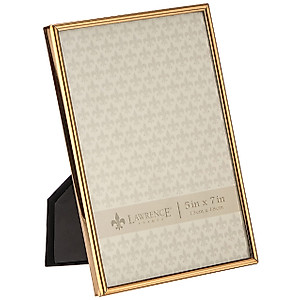 Lawrence Frames 5" W x 7" H Simply Gold Metal Picture Frame (670057)