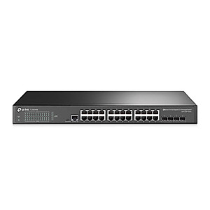 TP-Link TL-SG3428 | 24 Port Gigabit Switch, 4 SFP Slots | Omada SDN Integrated | L2+ Smart Managed | IPv6 | Static Routing | L2/L3/L4 QoS, IGMP & LAG | 3 Year Manufacturer Warranty