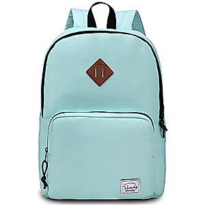 VASCHY School Backpack, Ultra Lightweight Backpack for Women Bookbag for Kids Teen Boys Girls Aqua
