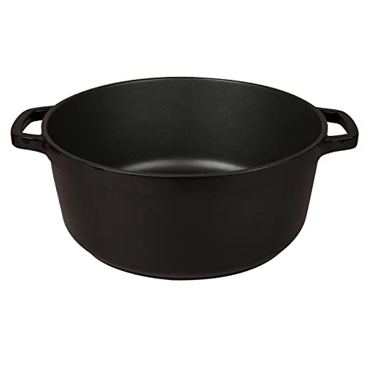 MasterPan 7 Quart Non-Stick Cast Aluminum Dutch Oven Casserole Stockpot 11", Black