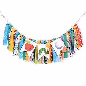 Caterpillar High Chair Banner,Very Hungry Caterpillar 1st Birthday High Chair Banner,Caterpillar Highchair Banner Photo Backdrop,Fruit Boy Girl First Birthday,Baby 1st Birthday Party Decorations