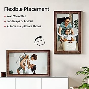 Digital Photo Frame 16 Inch WiFi Digital Picture Frame IPS HD Touch Screen Smart Cloud Photo Frame with 32GB Storage, Auto-Rotate, Share Photos or Videos Instantly from Anywhere via Frameo App