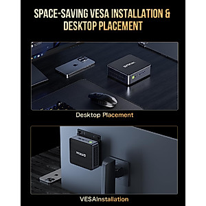 GMKtec K1 Mini Powerhouse Gaming Computer AMD Ryzen 7 6800H (8C/16T, 4.70Ghz), Mini Gaming PC 16GB DDR5+512GB M.2 2280 PCle SSD AMD Radeon 680M, Windows 11 Pro, WiFi 6, BT 5.2, DP, RJ45 2.5G