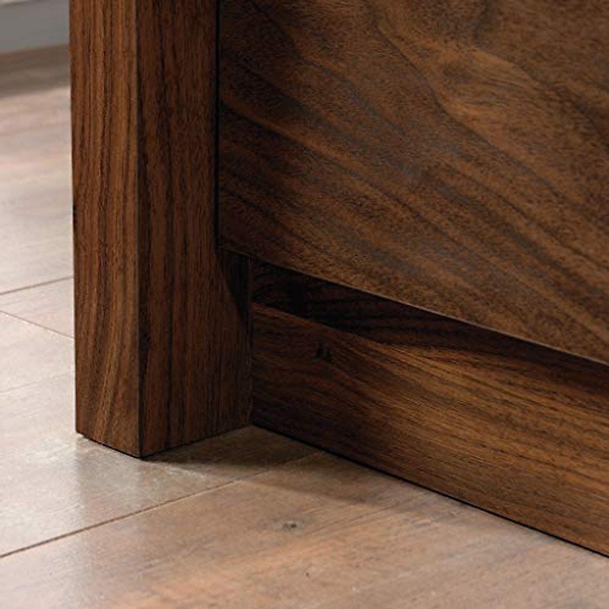 Sauder Harvey Park Dresser, L: 60.71" x W: 17.48" x H: 31.06", Grand Walnut Finish