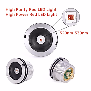 WAYLLSHINE Stepless Dimming Red Light Flashlight, 620nm-630nm High Purity Red Light Flashlight, Adjustable Brightness and Focus Red Flashlight for Night Observation, Astronomy, Aviation