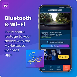 Nextbase 422GW Dash Cam - 1440p HD Recording in Car Camera - Wi-fi GPS Bluetooth Alexa Enabled - Parking Mode - Night Vision - Loop Recording - Automatic Power and Crash Detection