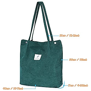 WantGor Large Corduroy Totes Bag Women's Casual Purses Work Handbags Big Capacity Shopping Bag