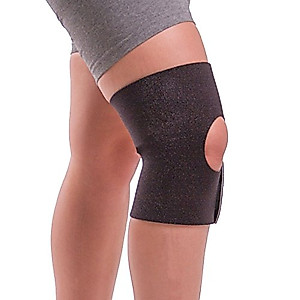 BraceAbility Nonslip Knee Support | Comfortable No-Sweat Womens and Mens Knee Wrap Brace for Sore Knees, Sprains, Arthritis Joint Pain Relief while Walking, Working Out, Sitting & Standing (Medium)
