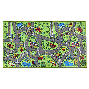 Kids Rug Carpet Playmat City Life Learn Have Fun Safe, Children's Educational, Road Traffic System, Multi Color Activity Centerpiece Play Mat! for Playing with Cars for Bedroom Playroom
