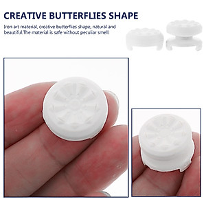 SOLUSTRE 2pcs ps4ps5 Joystick Stick Cover ps4controller Joystick Grip Covers Silicone Button Cover Joystick Protective Cover Joystick Caps Thumb White Button Cap