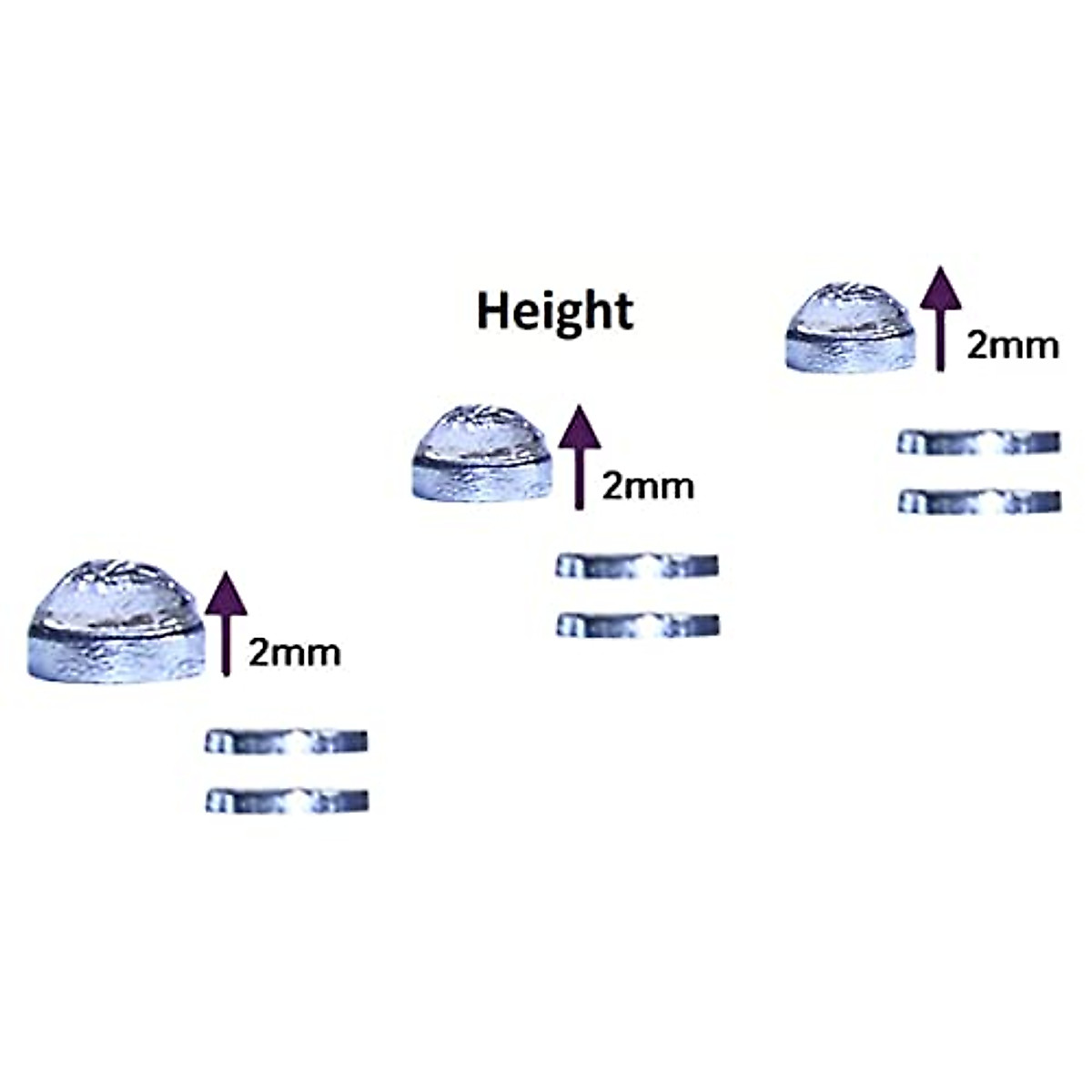 DesignedDazzle Small 2mm Height Magnetic Nose Stud