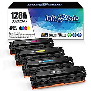INK E-SALE Remanufactured Toner Cartridge Replacement for HP 128A CE320A CE321A CE322A CE323A Canon 116 Black Cyan Magenta Yellow Toner Set for HP LaserJet CP1525n CP1525nw CM1415fn CM1415fnw Printer