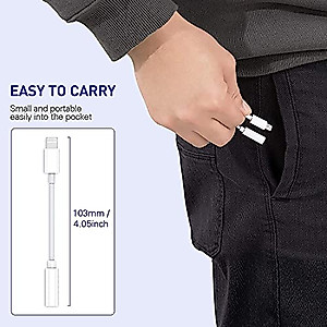 iPhone Headphone Jack Adapter, 2 Pack Lightning to 3.5 mm Earbuds Converter Aux Earphones Cable Audio Connector Cord Compatible with iPhone 12/SE/11/XR/Xs/X/8/iPad/iPod