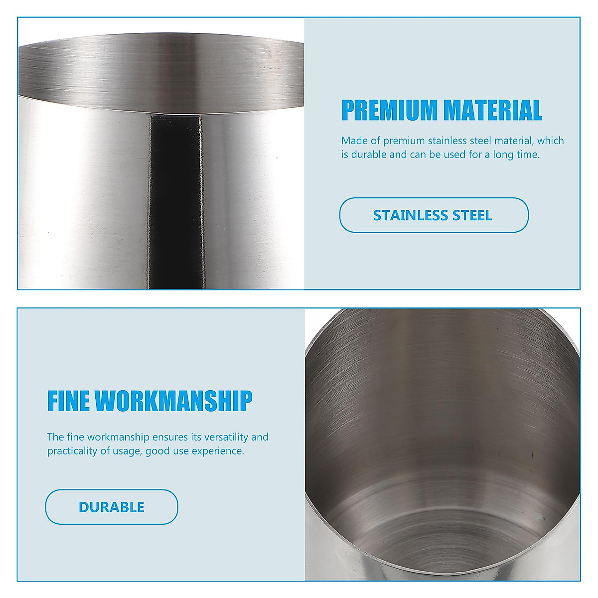 Garneck Stainless Steel Bucket Beer Bottle Bucket Double Metal Cooler Bucket Metal Ice Bucket Holder Cocktail Ice Drinks Buckets Bottles Cooler Tinplate Tableware