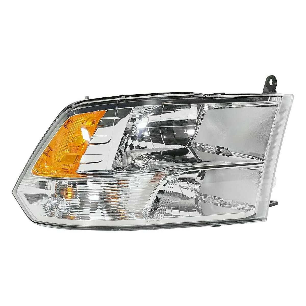 HDOZTOJI Headlight Halogen Right Passenger Side Clear Lens Chrome Interior Lens Driving Head Light Headlamp for Ram 1500 Classic 2019-2021 1500/2500/3500 2013-2018