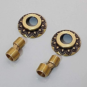 TECKI Kitchen Taps Faucet Bathtub Shower Faucet W/Brass Spray Wall Mount Hot and Cold Water Mixer Tap Bathroom Faucets Dual Handle 360 ​​Swivel