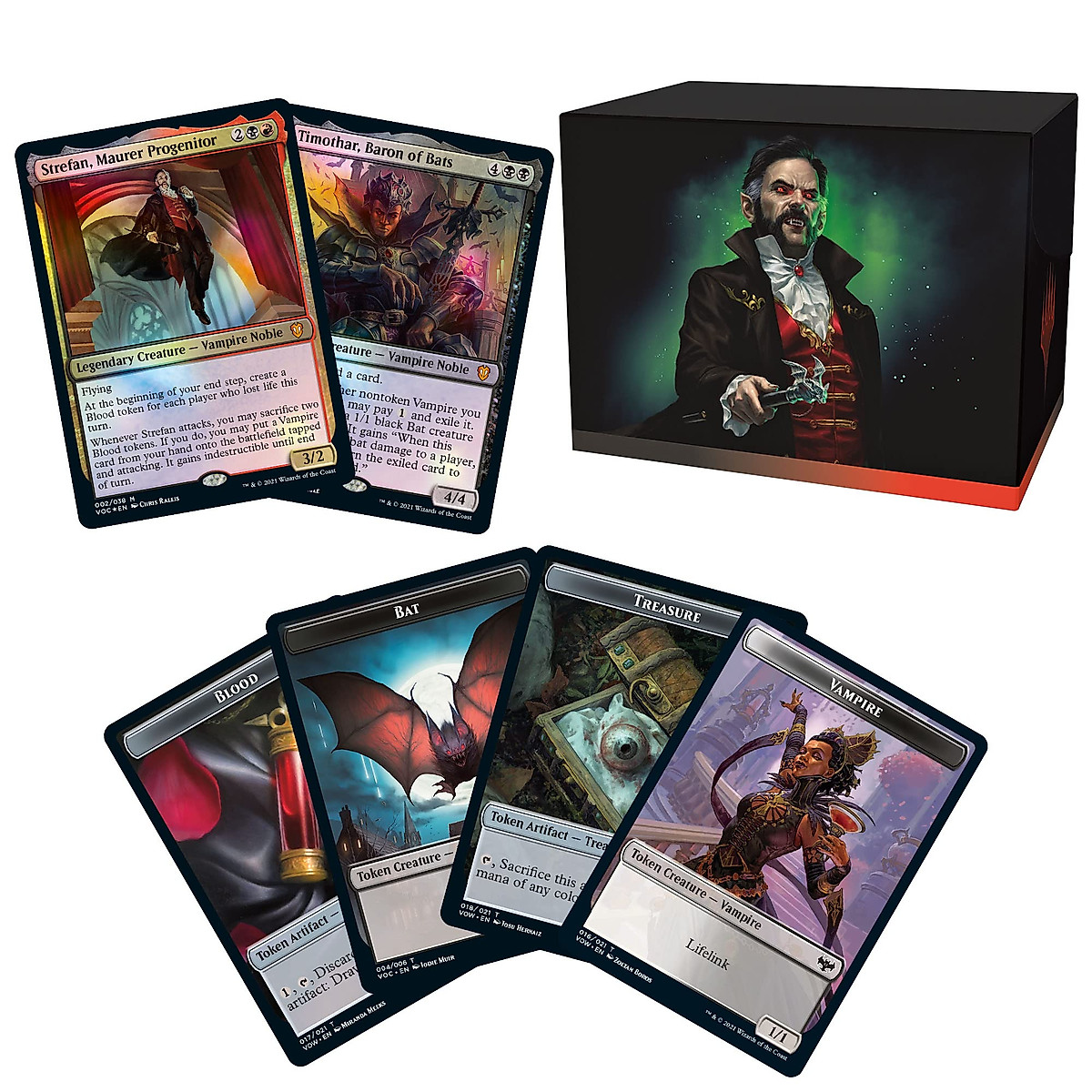 Magic: The Gathering Innistrad: Crimson Vow Commander Deck – Vampiric Bloodline (Black-Red) | Minimal Packaging Version