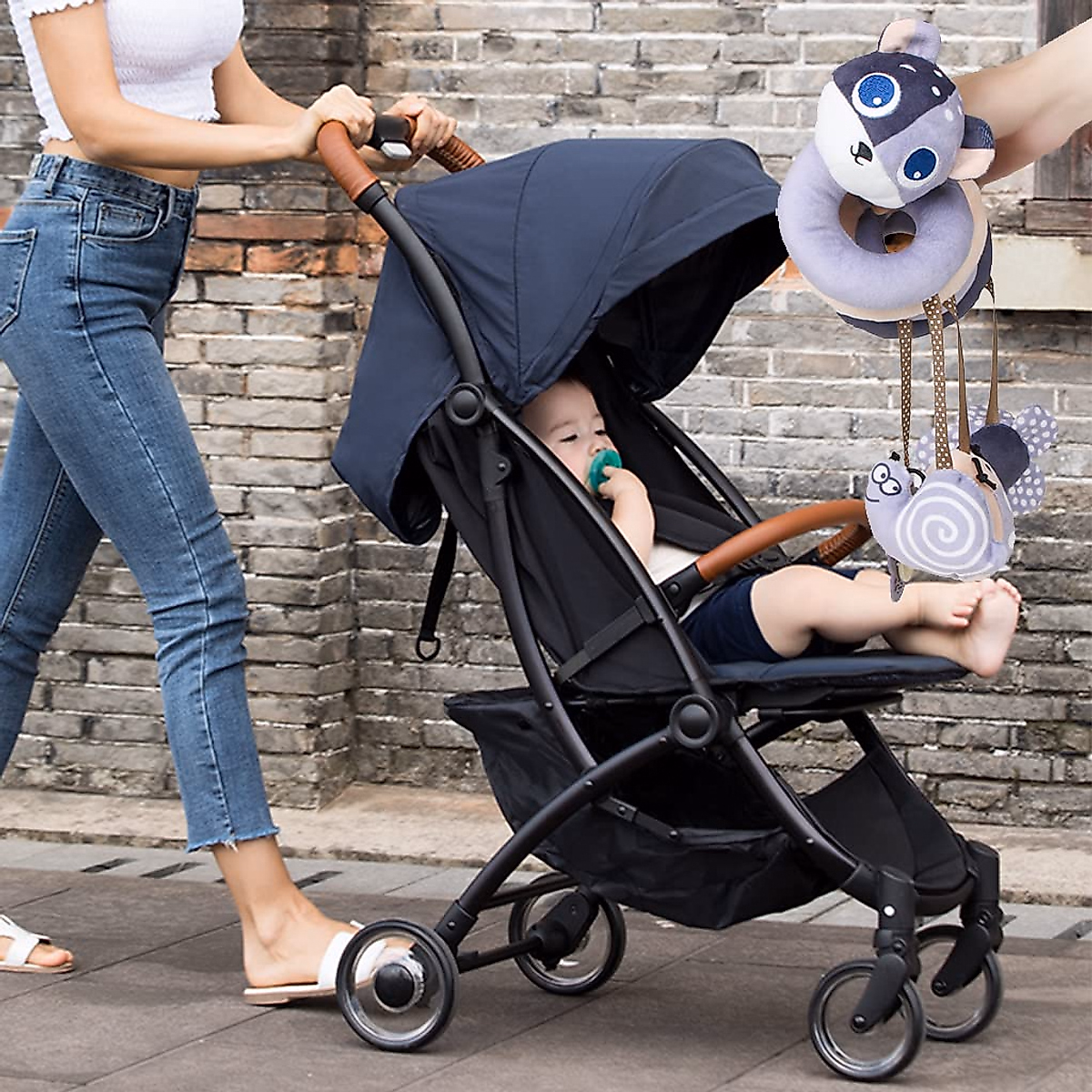 AIPINQI Spiral Activity Toy, Baby car seat Toys,Bed Stroller Toy Comfortable Spiral car seat Toy for Infants Colorful Hanging Toys for Car Seat