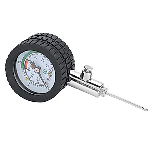 Ball Pressure Gauge Stainless Steel Accurate Air Pressure Gauge for Football Soccer Basketball Volleyball and Other Balls
