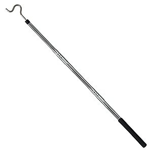 Frebuta Adjustable Long Reach Stick Clothes Poles Extend Closet Hook Pole 37 to 66 Inch Sponge Handle S Hooks Convenient Storage, Shutters Pole, Ceiling Home Reacher Poles Stainless Steels Assist Tool