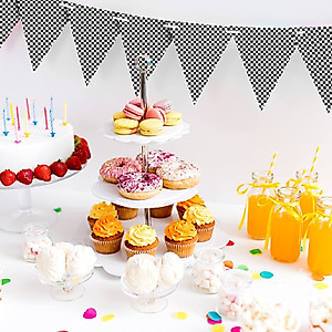 MTLEE Checkered Flag Tape Checkered Packing Tape Race Car Tape Printed Tape 1.88 Inches 100 Yards DIY Crafts Buffalo Tape Single Roll for Scrapbooking DIY Crafts Box Decoration