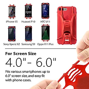 【Bone】 Bike Phone Mount, Universal Bicycle Stem Handlebar Cell Phone Holder for 4 to 6 Inch Smartphone (Bike Tie Pro-Dark Blue)