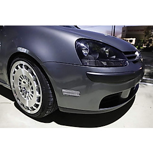 iJDMTOY Clear Lens Front Bumper Side Marker Light Housing Replacements Compatible with Volkswagen 2006-2009 MK5 Golf/GTI Rabbit, 2005-2010 Jetta, 2008 R32, Replace OEM Amber Sidemarker Lamps