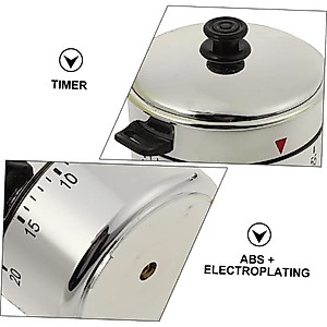 Yardwe 60 Timer Mechanical Rotating Alarm Sound Down Tools Game Kitchen Alarm Clock Cooking time Reminder Alarm counters Work Tools Alarm for Baking Plating Clockwork Portable to Rotate