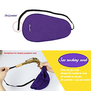 Saxophone Cleaning Kit, Alto Saxophone Maintenance Cleaning Kit with Key Oil, Cork Grease, Cotton Swabs, Cleaning Cloth, Thumb Rest, Mouthpiece Brush, Etc.