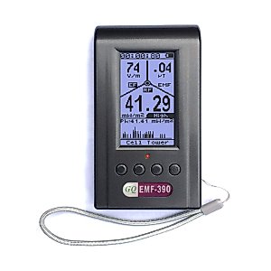 GQ EMF Meter EMF-390 Electromagnetic Radiation Detector 3-in-1 RF Meter 5G Cell Tower WiFi 10G & Data Log 2.5G Spectrum Analyzer Radio Frequency Detector Ghost Hunting Equipment
