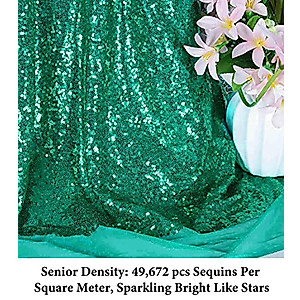 Sequin Fabric by The Yard Sparkly Fabric Green Fabric for Sewing Sequence Material Fabric Little Mermaid Fabric Sequin Fabric Quilting Fabric Flip Sequin Fabric for Wedding Dress