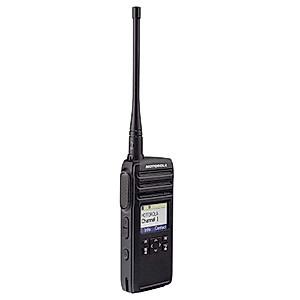 6 DTR600 Digital 900 MHz. License Free Digital Two-Way Business Radios with Display, 6 HKLN4604 Swivel Earpieces & 1 PMPN4465 6 Radio Charger by Motorola Solutions - Intended for Business Use
