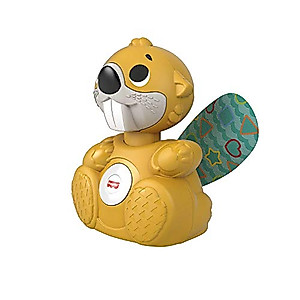 Fisher-Price Linkimals Boppin’ Beaver - UK English Edition, Light-up Musical Activity Toy for Baby, GXD79