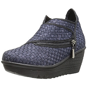 Bernie Mev Women's Zig Zag Ankle Bootie, Jeans, 38 EU/38 EU = 7.5-8 M US