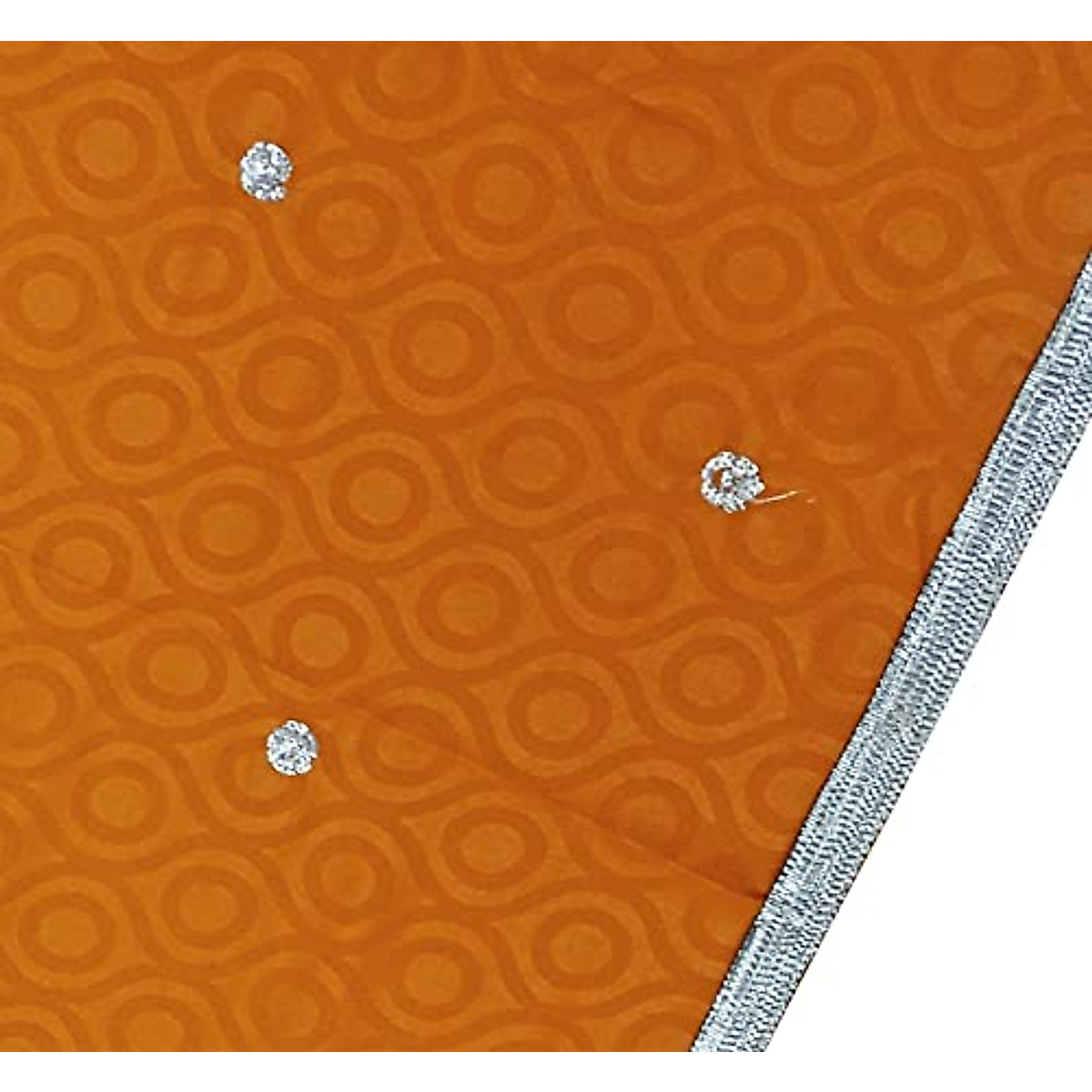 Peegli Indian Vintage Yellow Dress Material Georgette Recycled Fabric Embroidered DIY Craft Textile