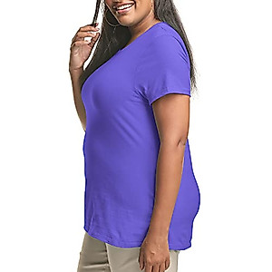 Just My Size Plus-Size Pure Cotton Jersey T-Shirt, Wide Classic Crewneck Tee for Women