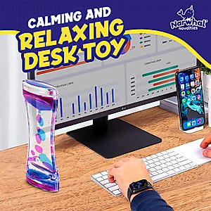 Narwhal Novelties Liquid Motion Bubbler for Kids and Adults - Hourglass Liquid Bubbler/Timer for Sensory Play Toys, Fidget Toy and Stress Management (3 Pack)