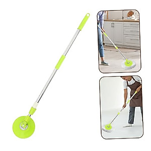 Hemoton 2pcs Rotating Mop Rod Mop Handles Telescopic Mop Handle Stick Domestic Straight Mop Rods Mop Handle Replacement Stick Commercial Cleaning Mop Handle Mop Poles Green Stainless Steel
