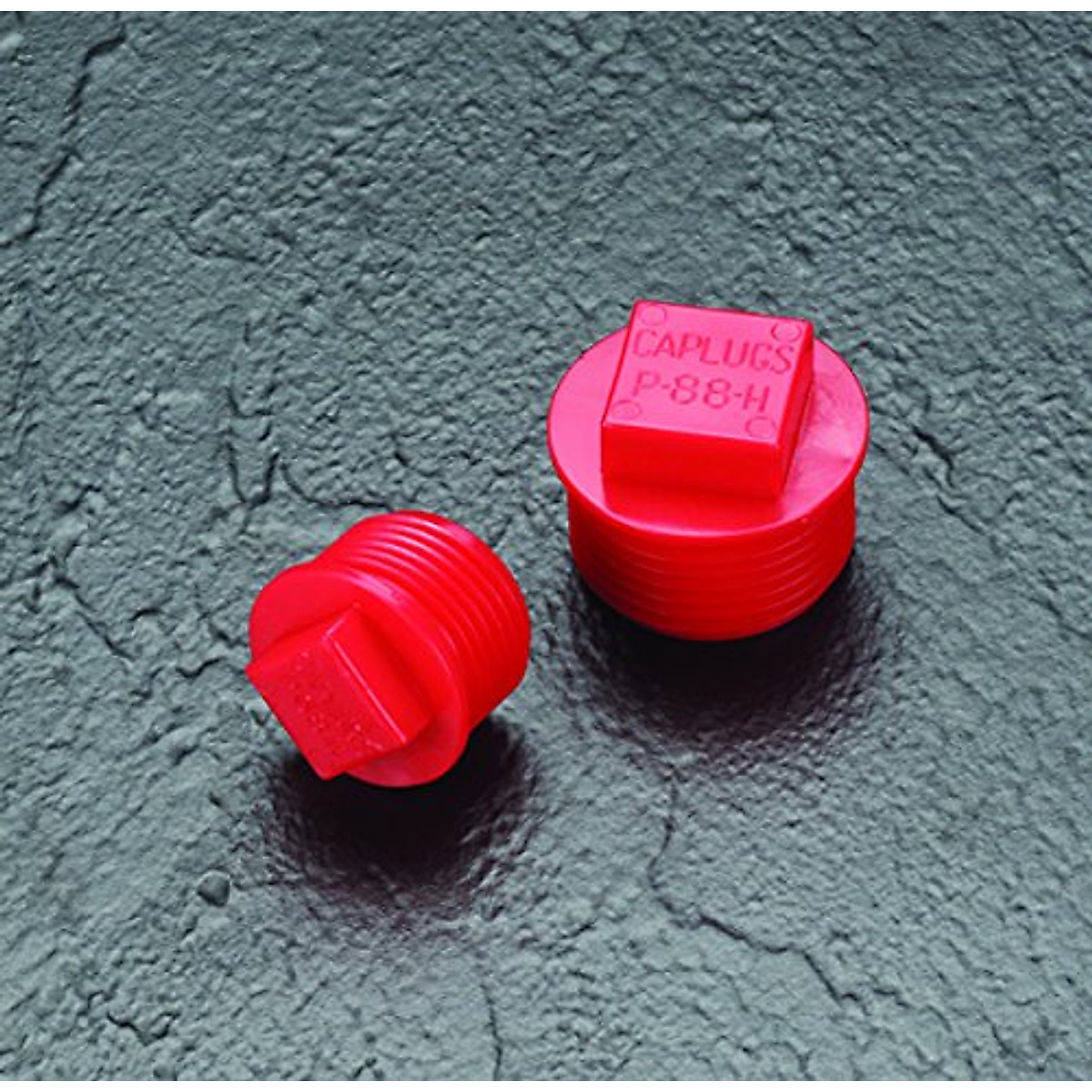 Caplugs 99394681 Plastic Threaded Plug for Pipe Fittings. P-88H, PE-HD, to Plug Thread Size 1 NPT", Red (Pack of 40)