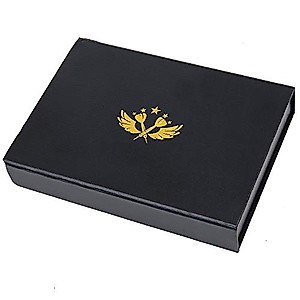 WINSDART ADKX Steel Tip Darts 12 Pack Set with Nonslip Iron Barrel Aluminum Dart Shafts and Flights + Darts Sharpener + an Gift Box(Shape A)