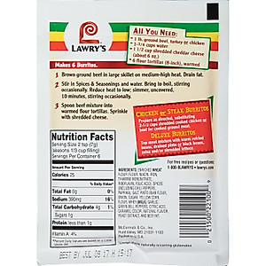 Lawry's, Spices & Seasonings Burrito, 1.5 Ounce