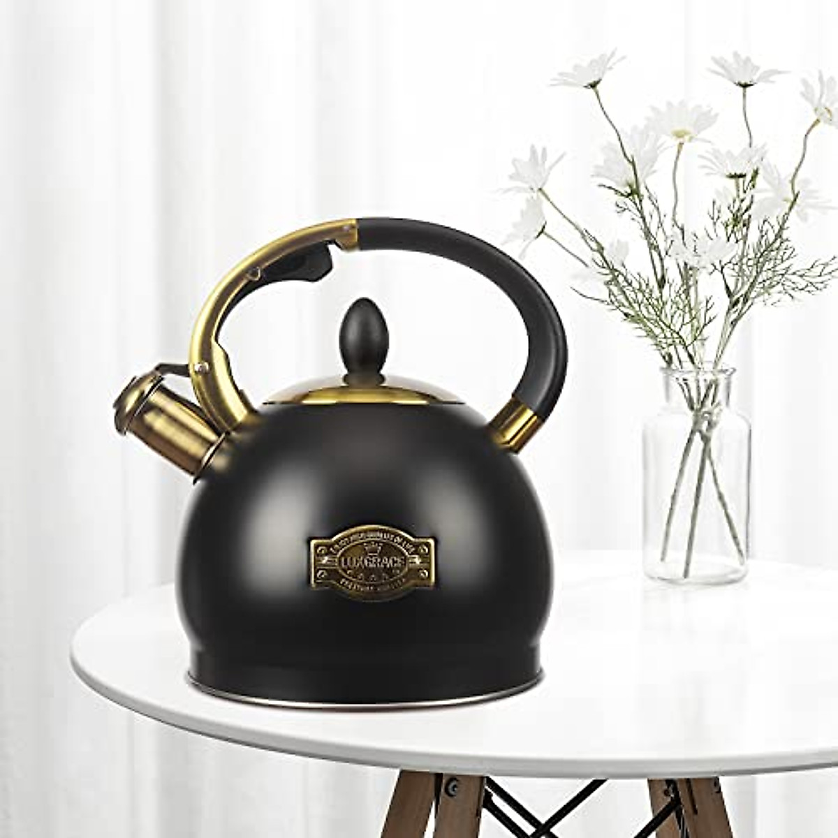 3Quart Whistling Tea Kettle Classic Teapot Stainless Steel Teakettle with Cool Grip for Stovetop